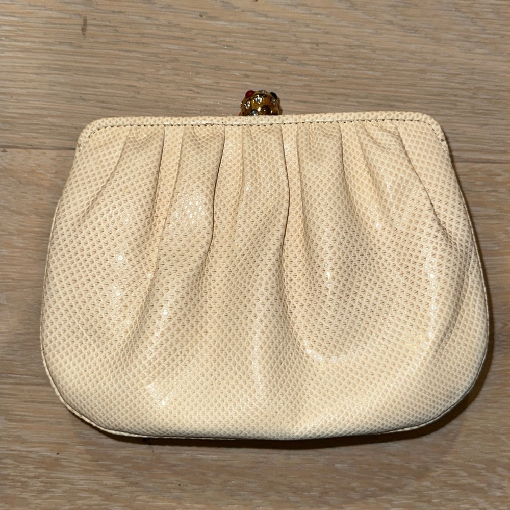 online factory wholesaler JUDITH LEIBER 1980's Beige KARUNG Snakeskin ...